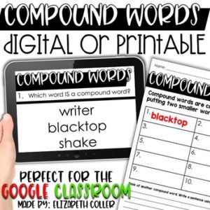 Compound Words Activities - Printable or Digital for the Google ...