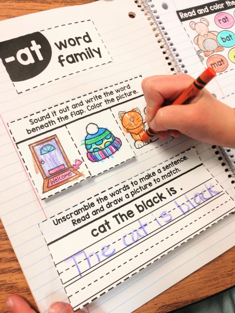 Word Families in Action • The Kinderhearted Classroom