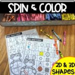 Spin & Color 2D Shapes and 3D Shapes | Shape Identification and ...